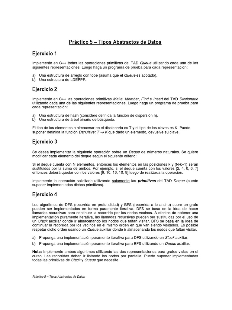 Practico 5 | PDF | Cola (tipo de datos abstractos) | C