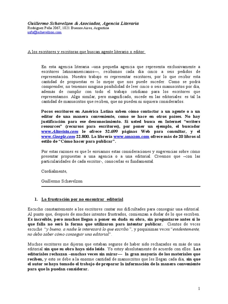 Editoriales. Consejos Carta para Escritores | PDF | Publicación ...