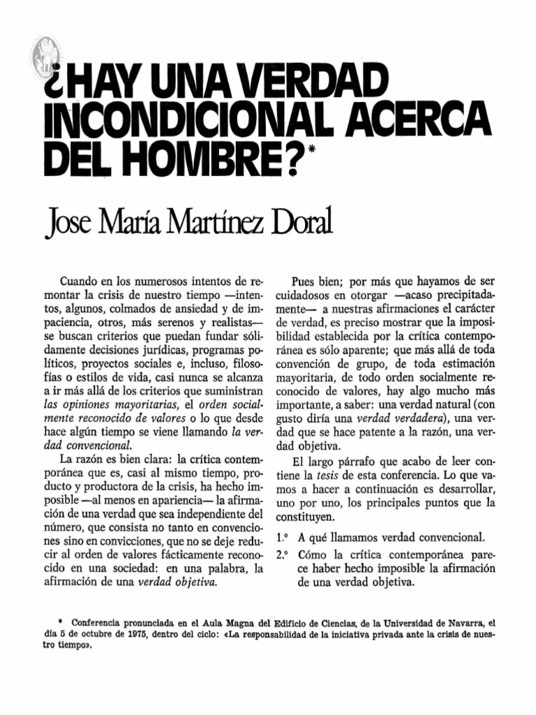 Verdad Incondicional | PDF | Verdad | Realidad