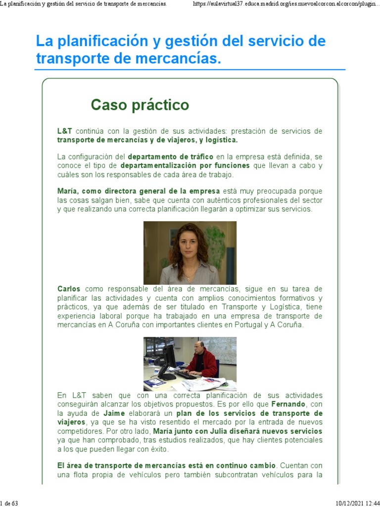 TEMA 03 OTM La Planificación y Gestión Del Servicio de Transporte de Mercancías. | PDF ...