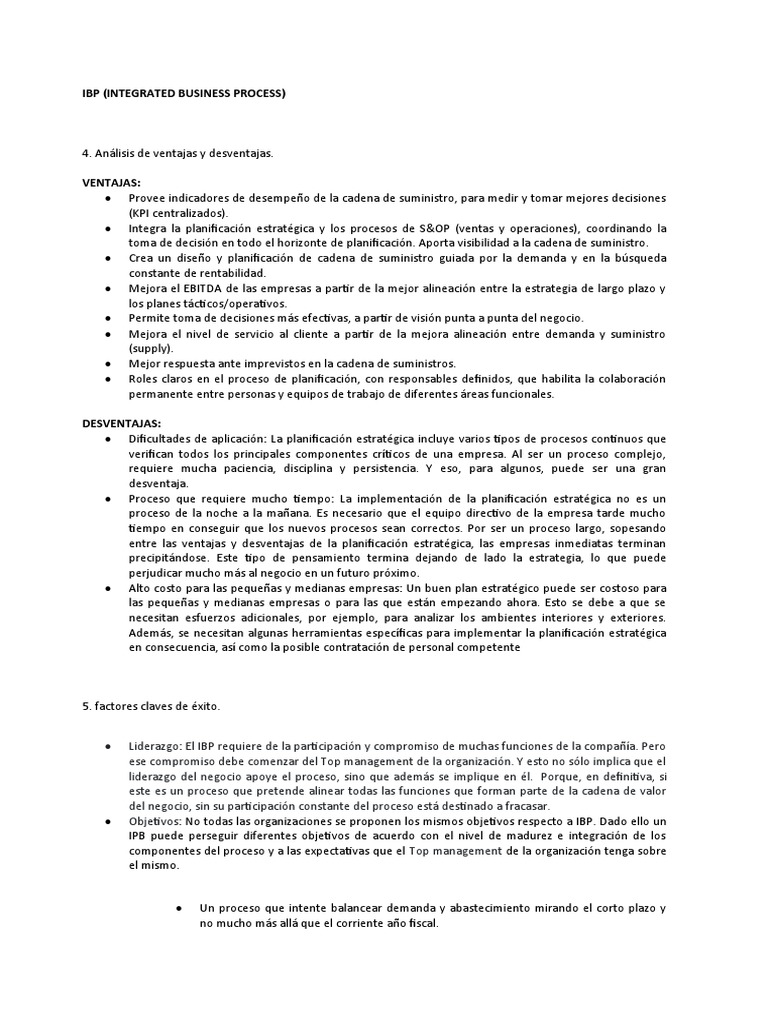 IBP 4 y 5 | PDF | Planificación | Planificación estratégica