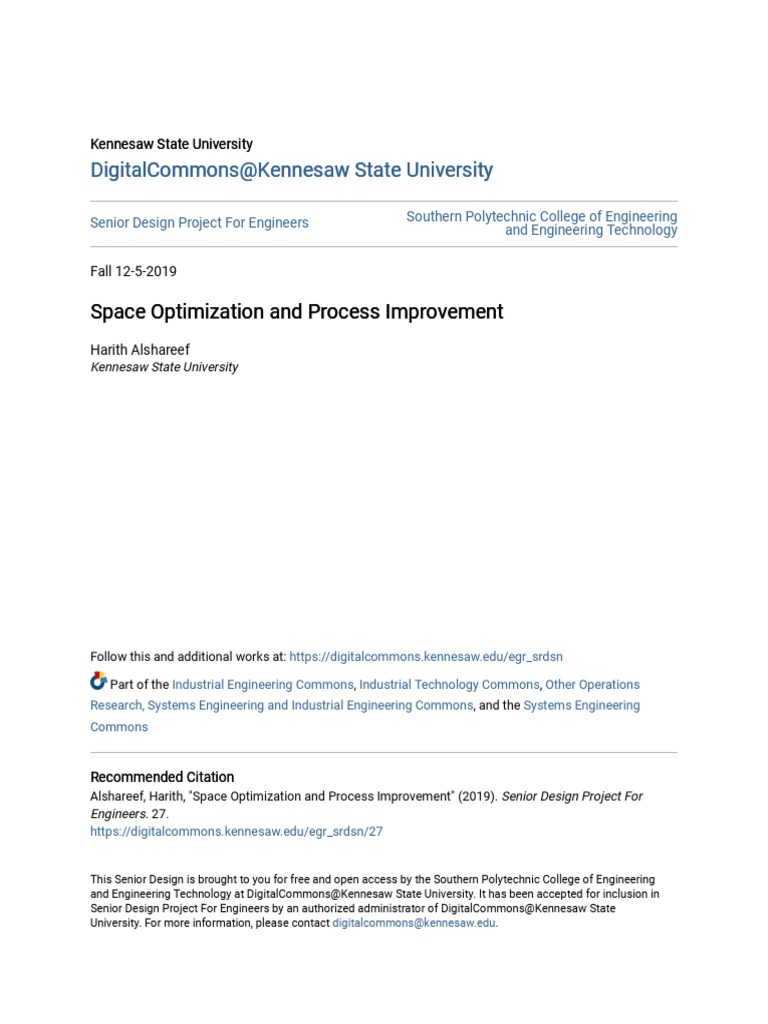 Space Optimization and Process Improvement | PDF | Warehouse | Lean Manufacturing
