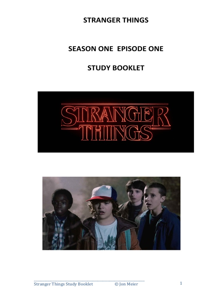 Stranger Things Study Pack PDF | PDF | Netflix
