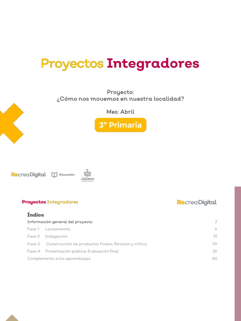 Ficha Didáctica Proyecto Integrador Tercer Grado Abril Pdf