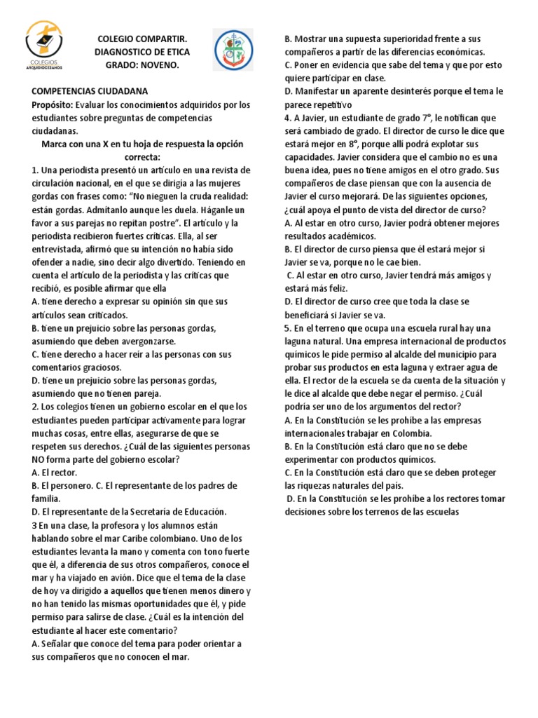 Diagnostico de Tica 9 | PDF | Crecimiento personal y profesional