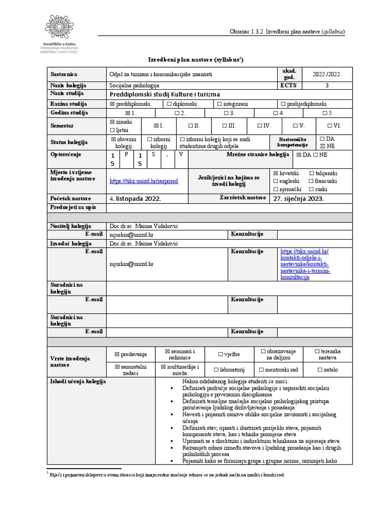 Obrazac - Socijalna 2022 | PDF