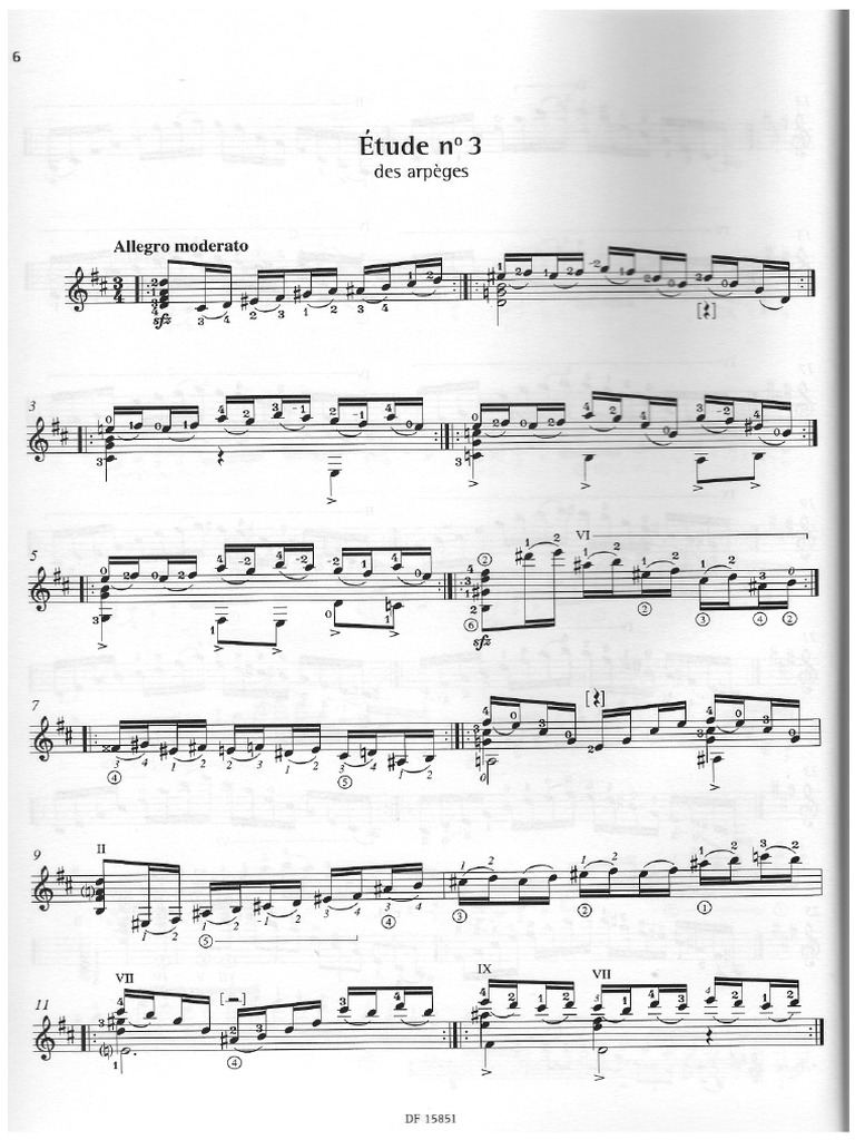 Estudio Nº 3 (H. Villa-Lobos) Arr. F. Zigante | PDF