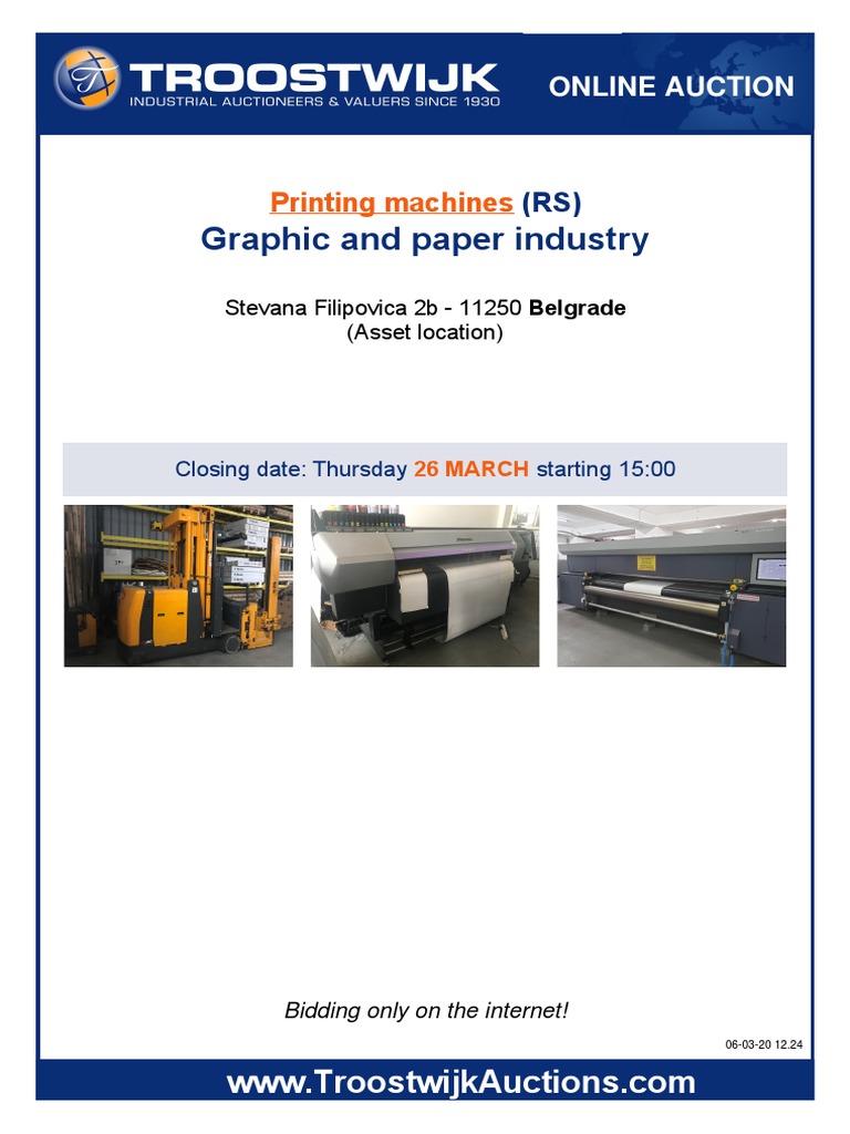 Online Auction for Printing Machines | PDF | Auction | Printer (Computing)