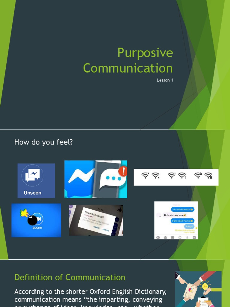 Lesson 1 Purposive Communication | PDF | Communication | Code