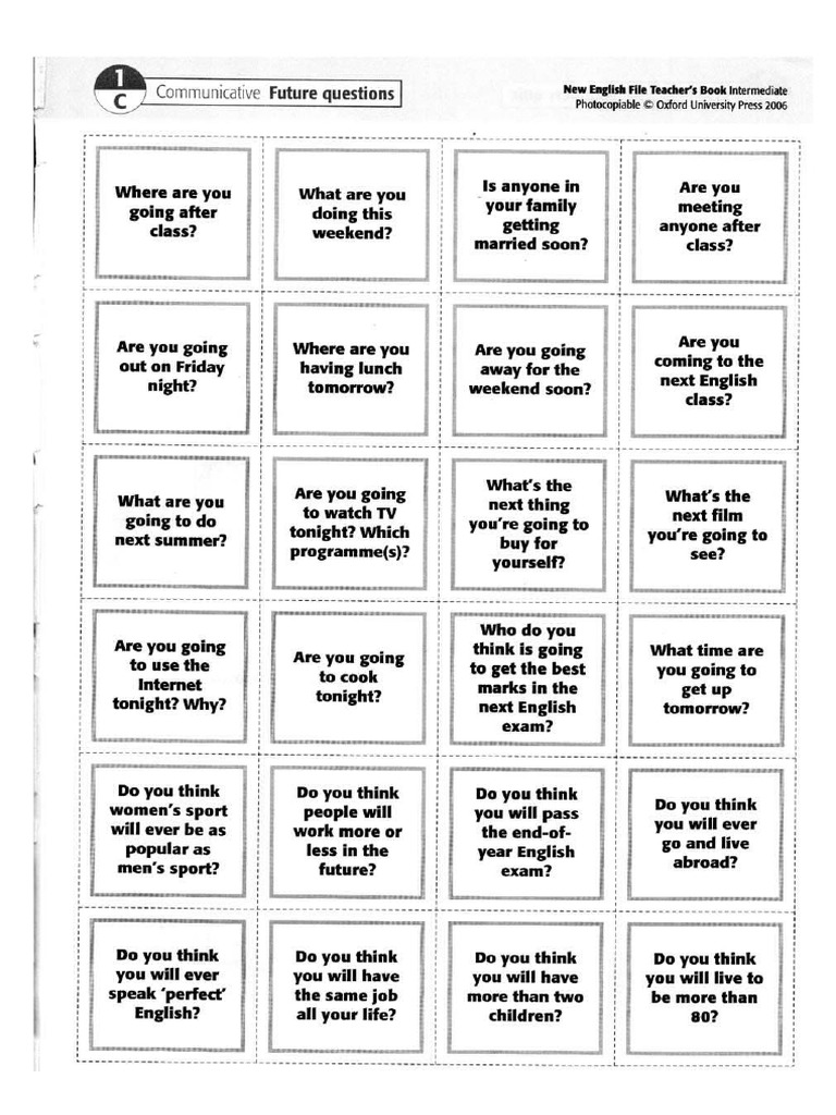 Speaking - Future Questions | PDF