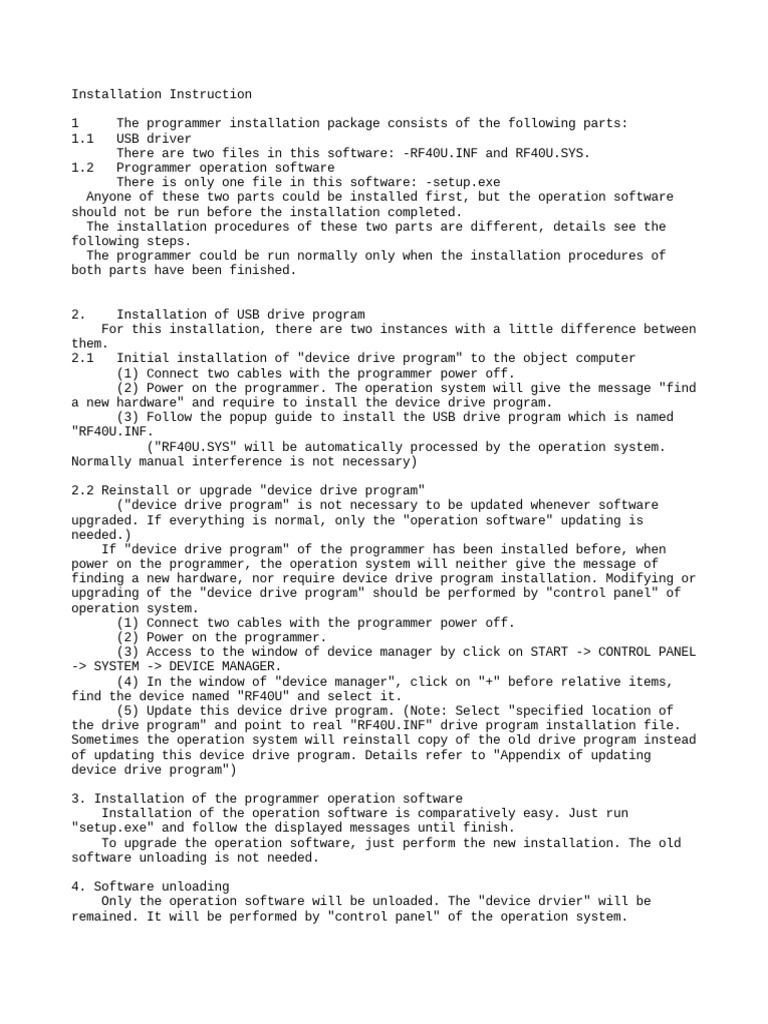 Installation Instruction Pdf Installation Computer Programs Information Technology 