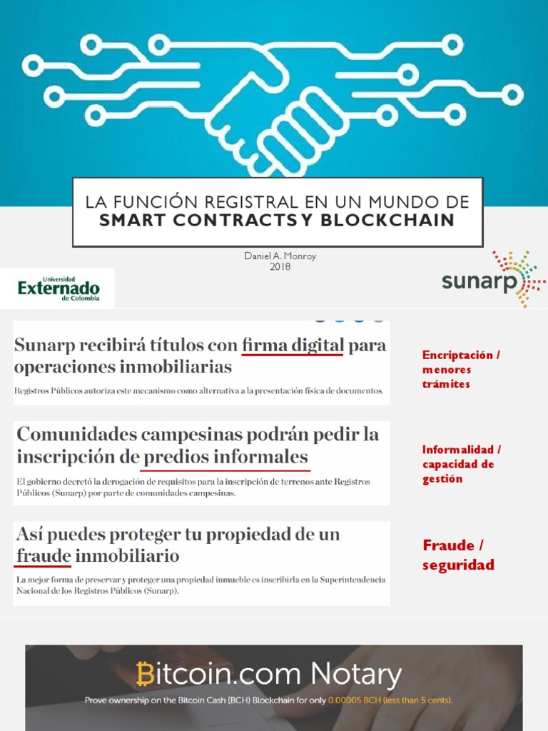 Función Registral en Un Mundo de SC y BLCKCHN | PDF | La seguridad ...