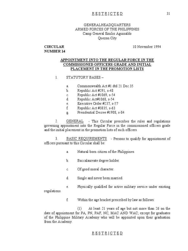 D-Cir 14 - 10 Nov 94 | PDF | Military
