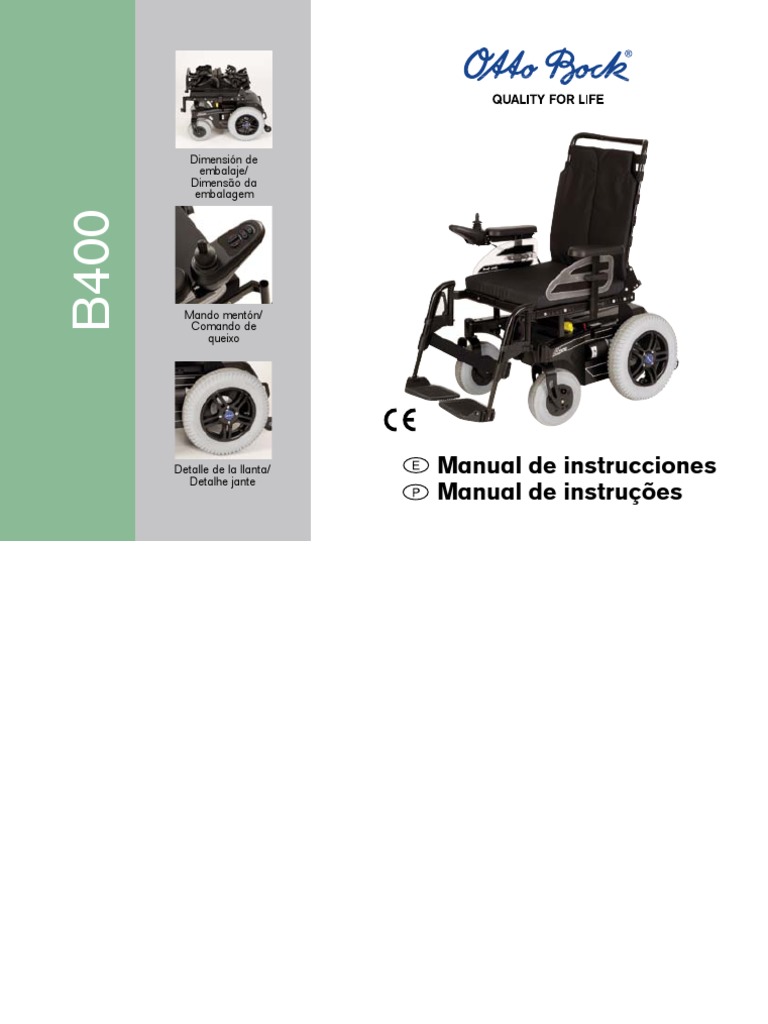 Silla Electrica b400 Otto Bock Manual | PDF | Ingenieria Eléctrica | Neumático