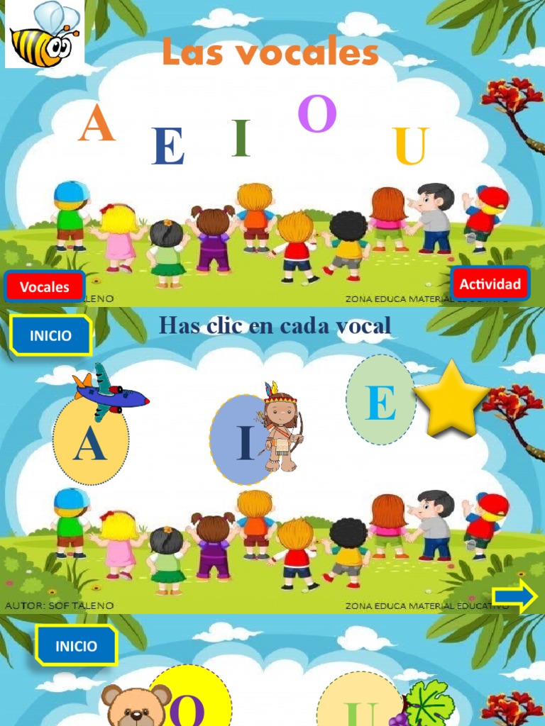 Juego Interactivo Vocales | PDF