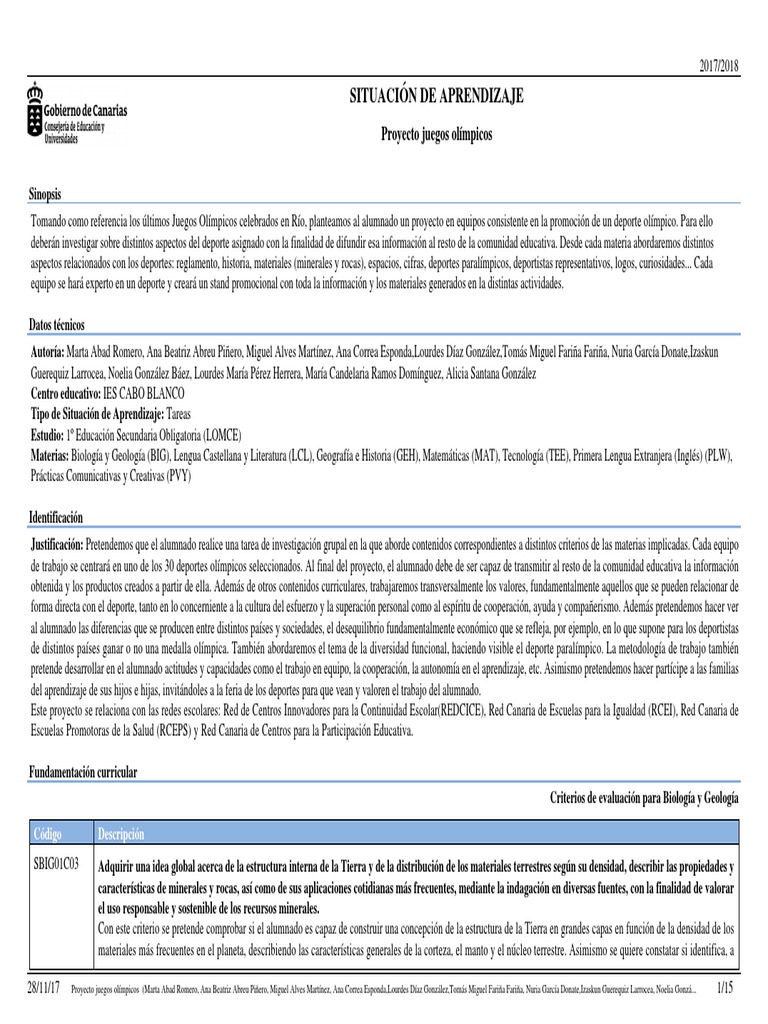 Situacion Aprendizaje Geografia Historia | Descargar gratis PDF | Aprendizaje | Comunicación