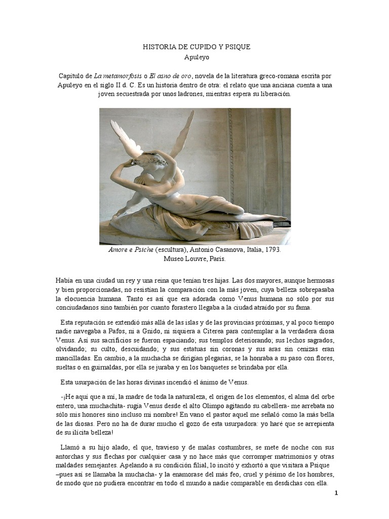 Historia de Cupido y Psique Apuleyo | PDF