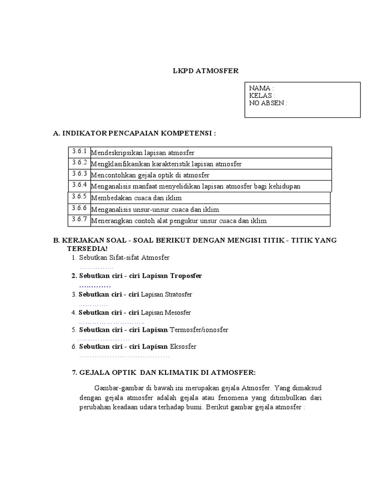 Gejala Optik di Atmosfer dan Ciri-Cirinya | PDF