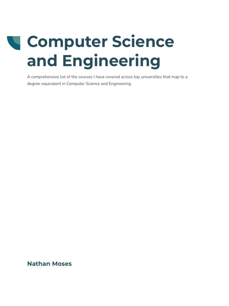 Cse Curriculum 1 | PDF | Electrical Network | Kinematics
