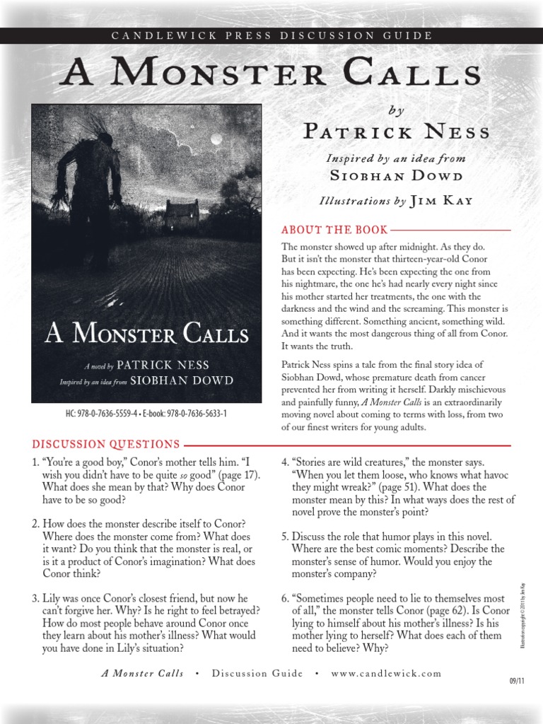 A Monster Calls by Patrick Ness Discussion Guide | PDF | Leisure