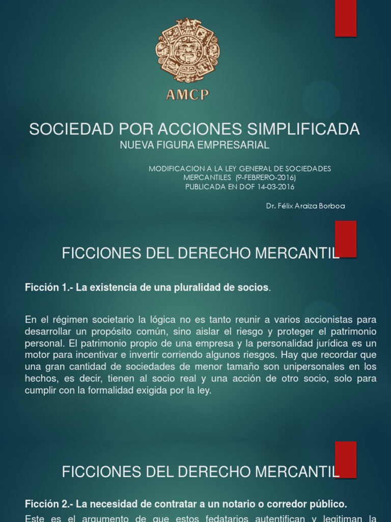 Sociedad Por Acciones Simplificadas | PDF | Sociedad de responsabilidad limitada | Compartir ...
