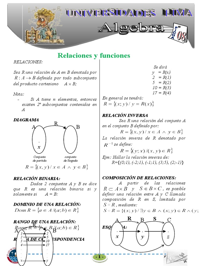 Relaciones y Funciones 1 | PDF | Función (Matemáticas) | Conceptos matemáticos