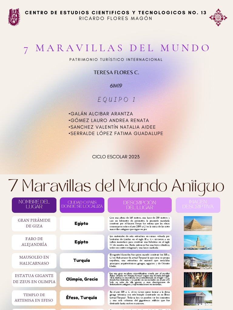 7 Maravillas del Mundo Antiguo y Moderno | PDF