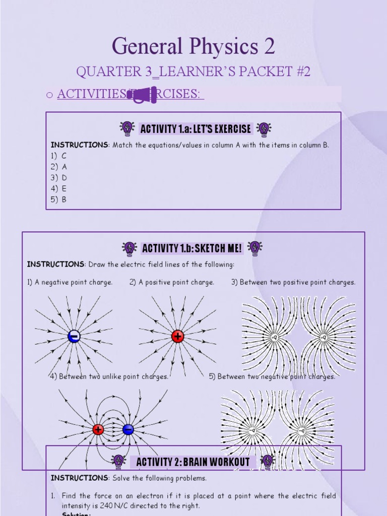 Gen Physics 2 Lp2 | PDF | Electric Field | Physical Sciences