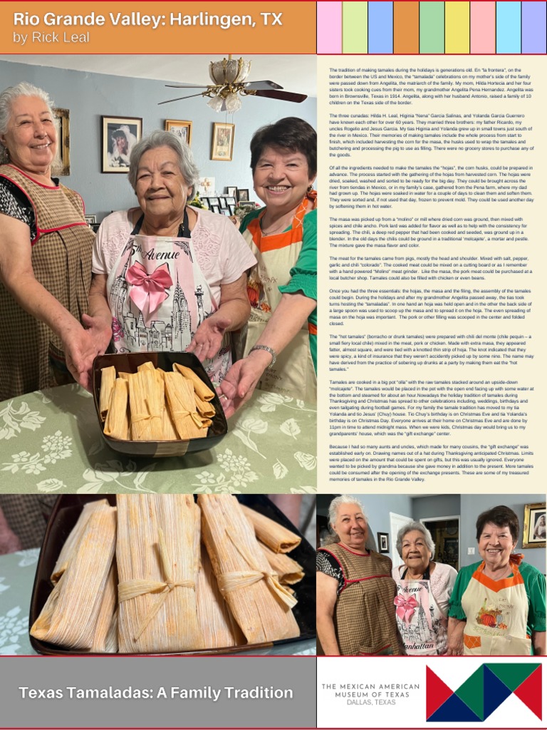 The Mexican American Museum of Texas: Texas Tamaladas | PDF | Foods