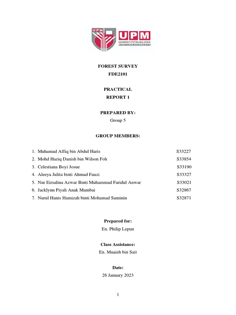 Forest Survey Report 1 | PDF | Surveying | Metrology