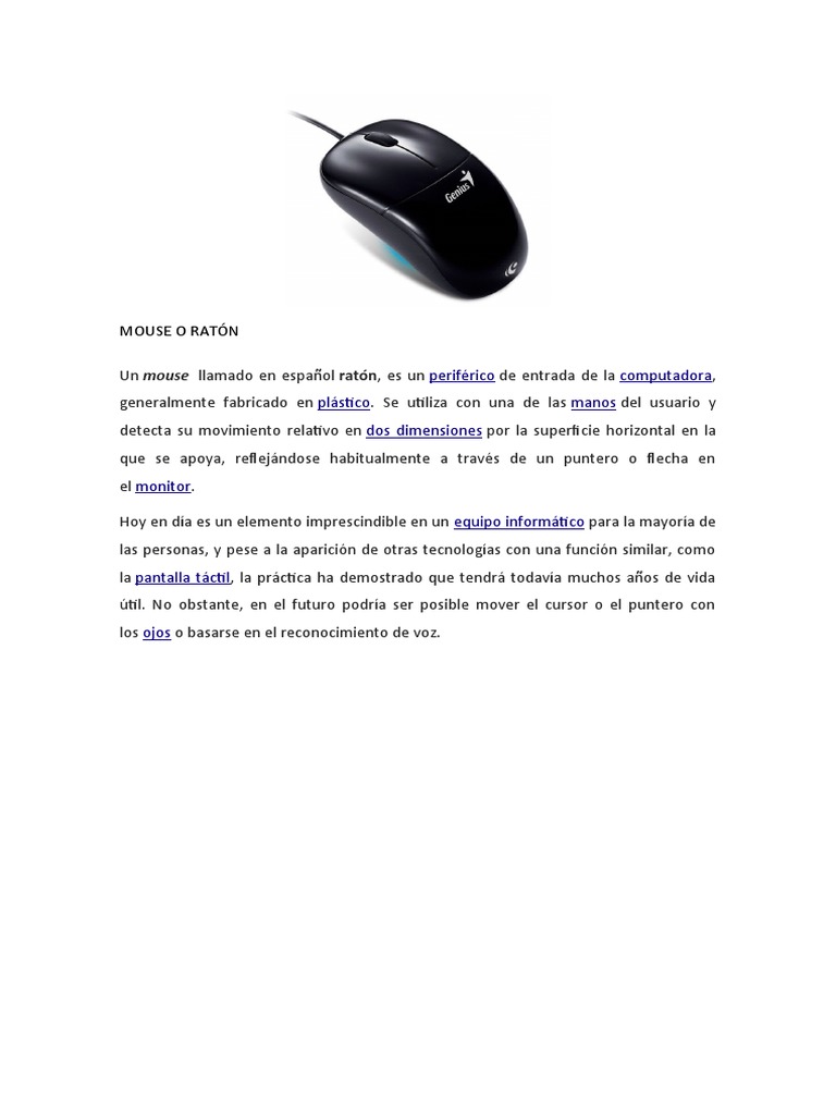 Mouse o Ratón | PDF
