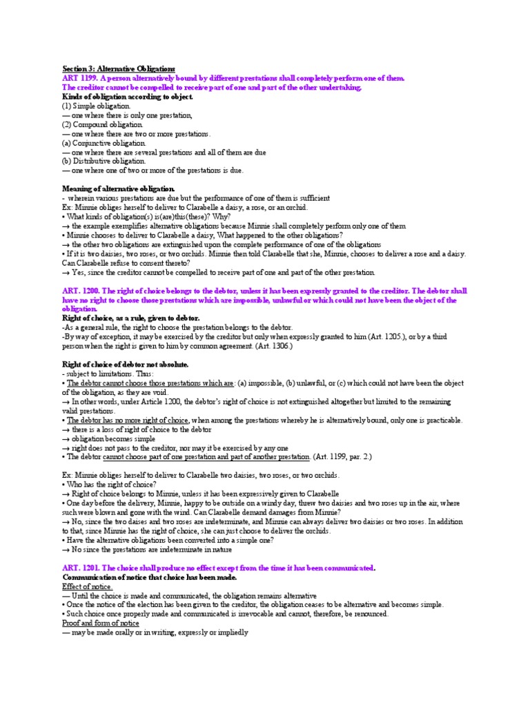 Chap 3 Alternative Obligations | PDF | Indemnity | Legal Liability