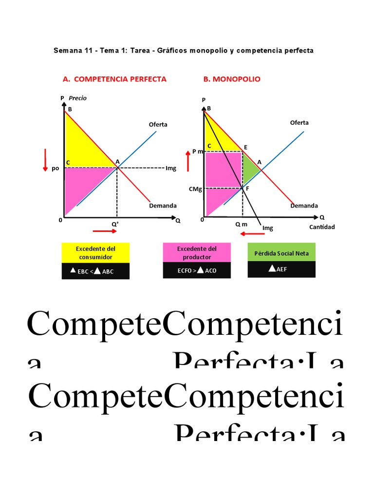 neRAL s11 Gráficos Monopolio y Competencia Perfecta | PDF