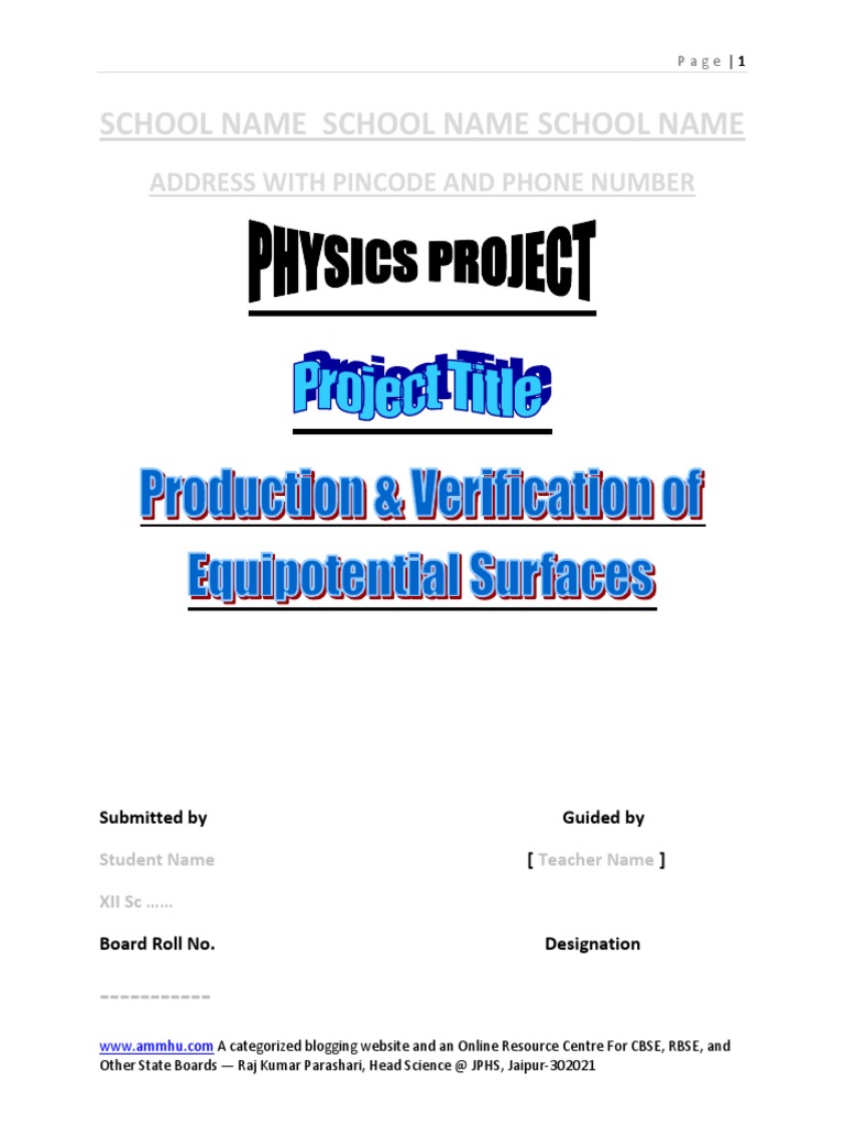 01 Equipotential Surfaces | PDF | Electric Field | Theoretical Physics