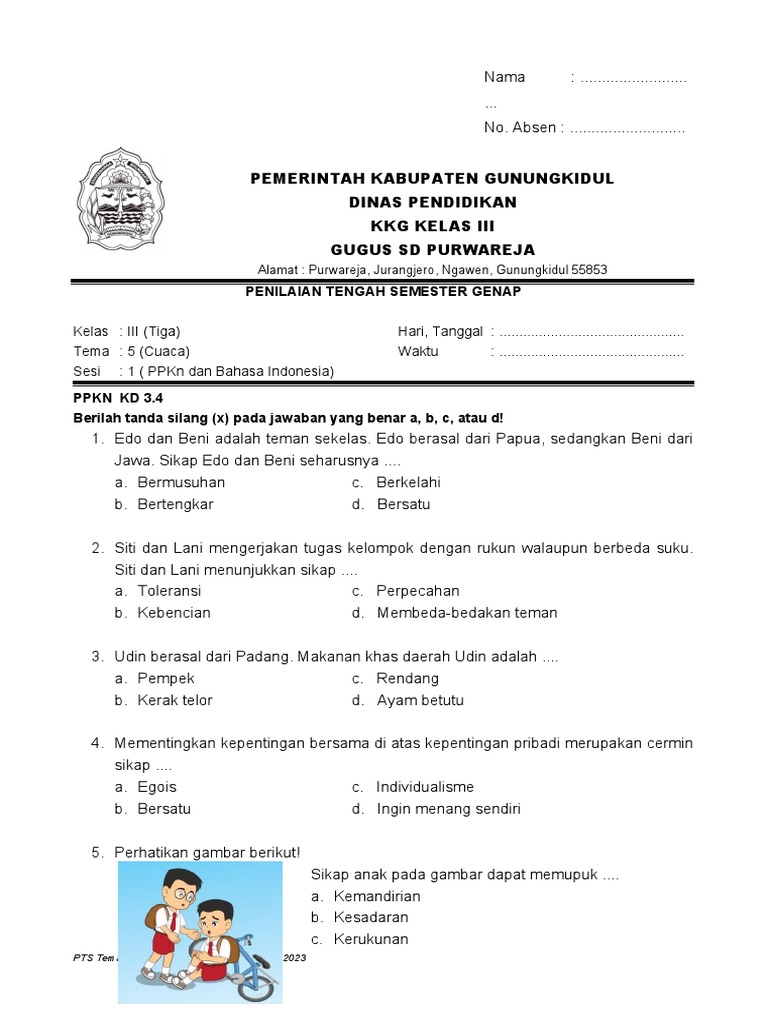 PTS Tema 5 Sesi 1 | PDF