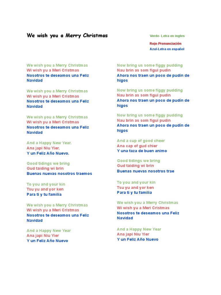 We Wish You A Merry Christmas | PDF