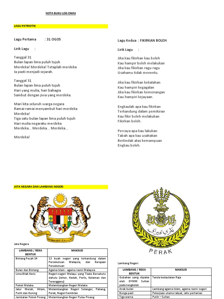 05 - Nota Lencana Keris Emas Log Biru - Adc PKK BPM | PDF