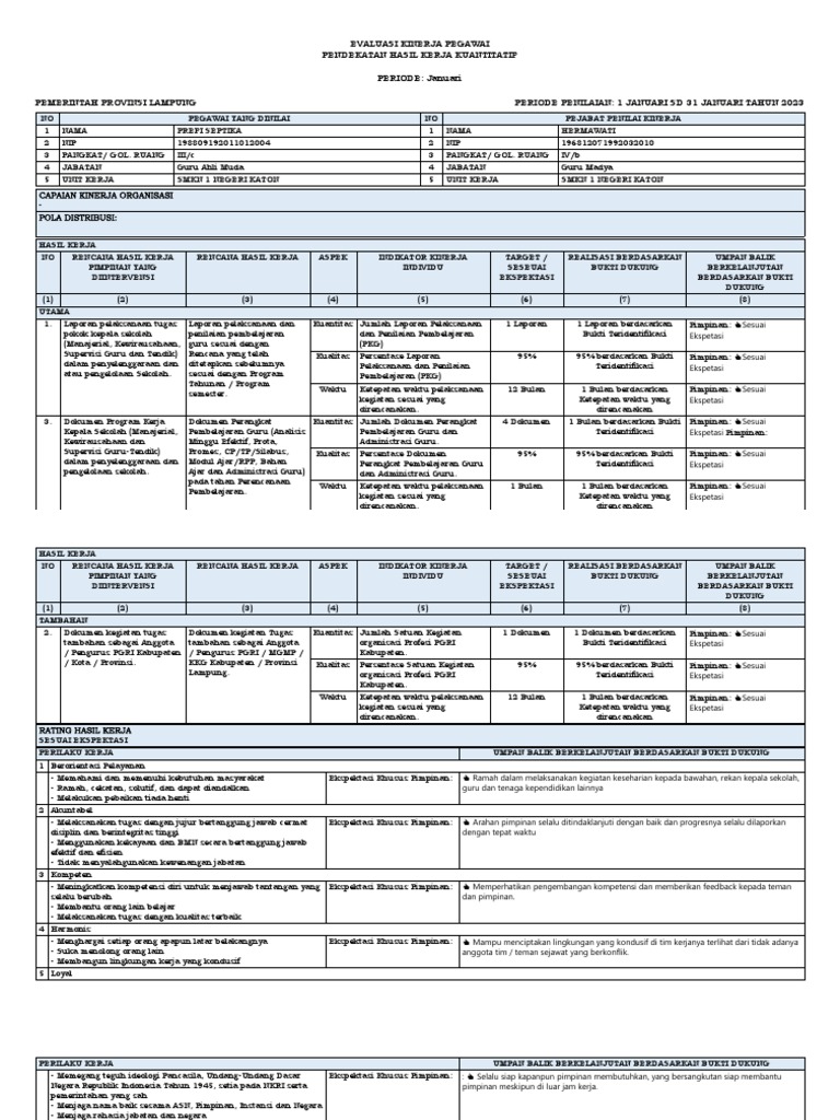Evaluasi Kinerja Prefi Septika | PDF