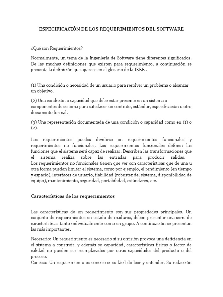 Requerimientos de Software | PDF | Software | Ingeniería de software