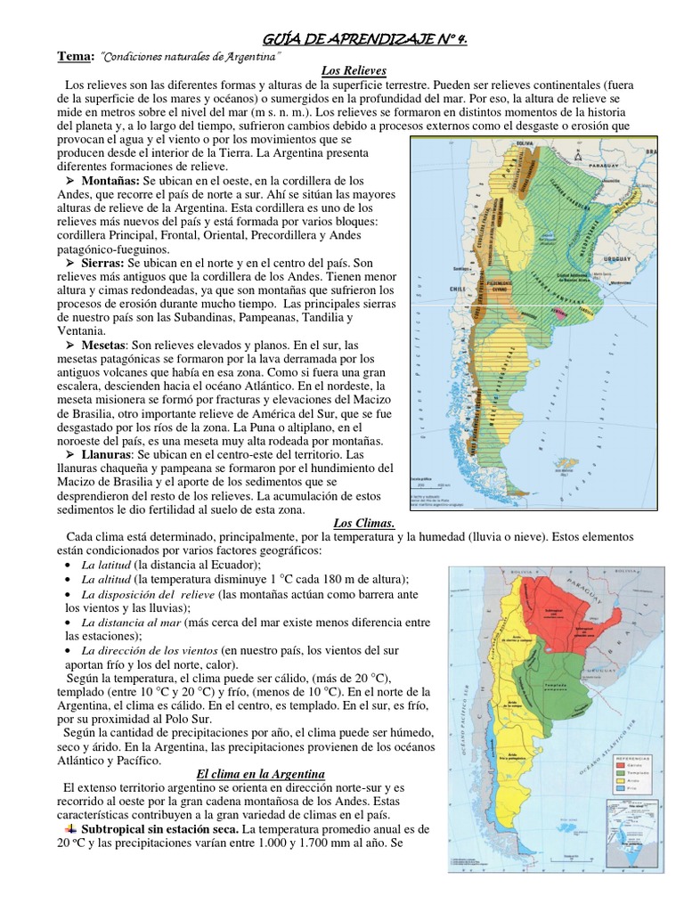 Condiciones Naturales Argentina | PDF | Clima | Clima templado