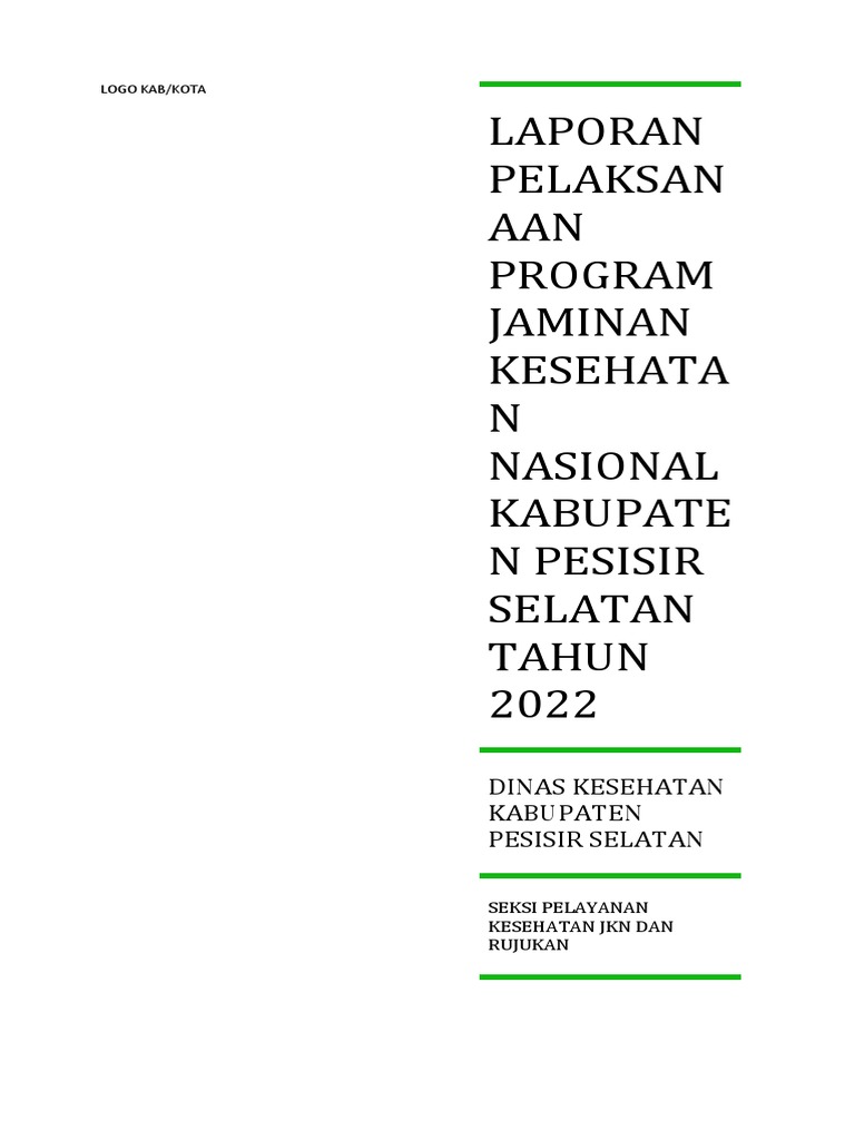 Template Laporan JKN Kako Tahun 2022new | PDF