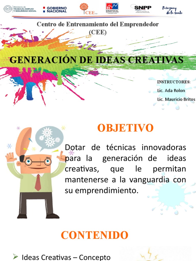 Técnicas Creativas para Emprendedores | PDF | Creatividad | Iniciativa ...