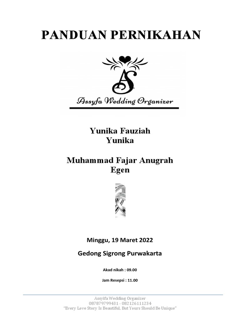 PANDUAN PERNIKAHAN Assyifa | PDF