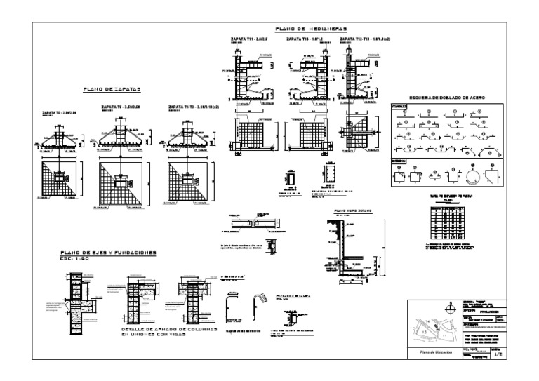 Plano de Fundaciones 1 | PDF | Ingeniería estructural | Ingeniero civil