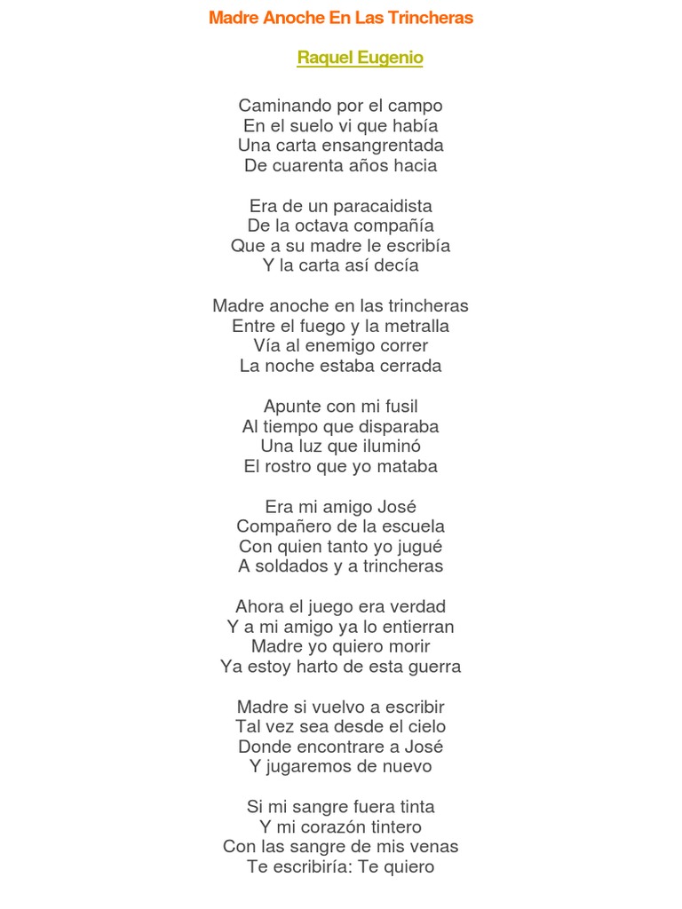 Madre Anoche en Las Trincheras | PDF