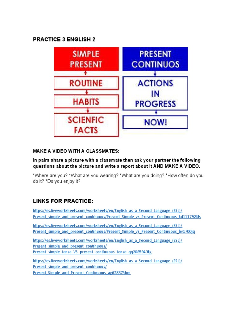 Practice 3 English 2 | PDF