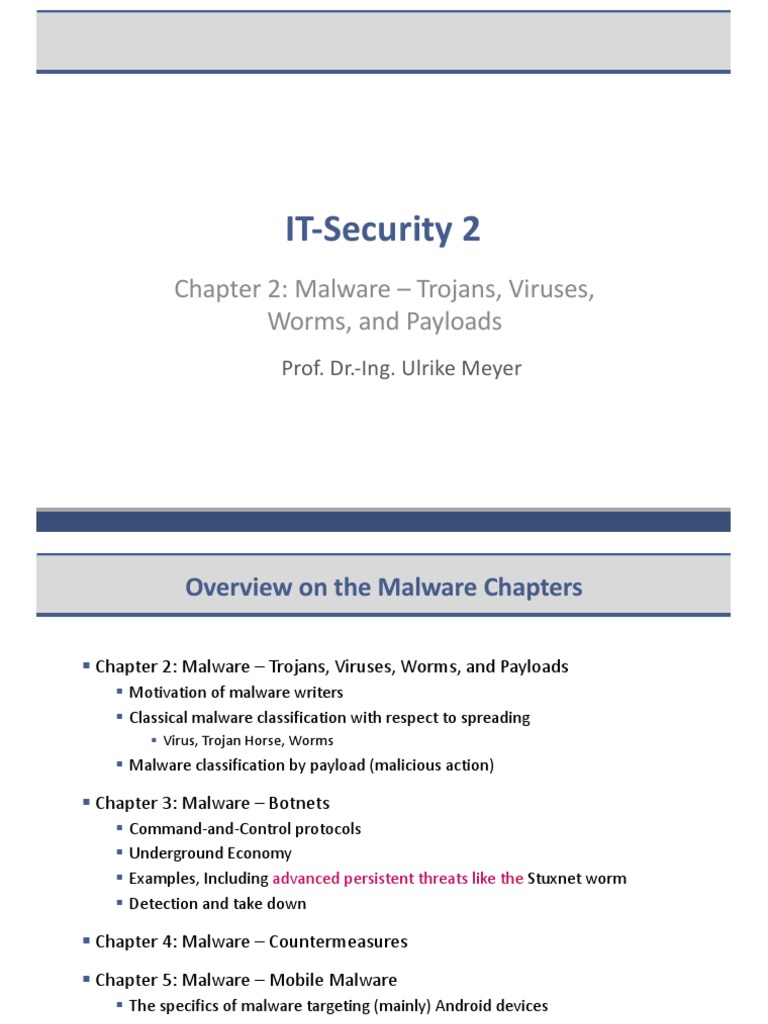Chapter2 Malware Part1 | PDF | Computer Virus | Malware