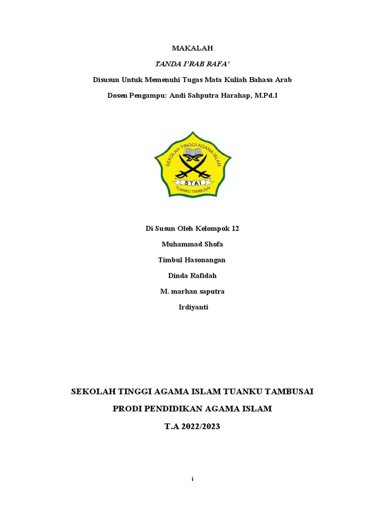 MAKALAH I'rab Rofa' | PDF