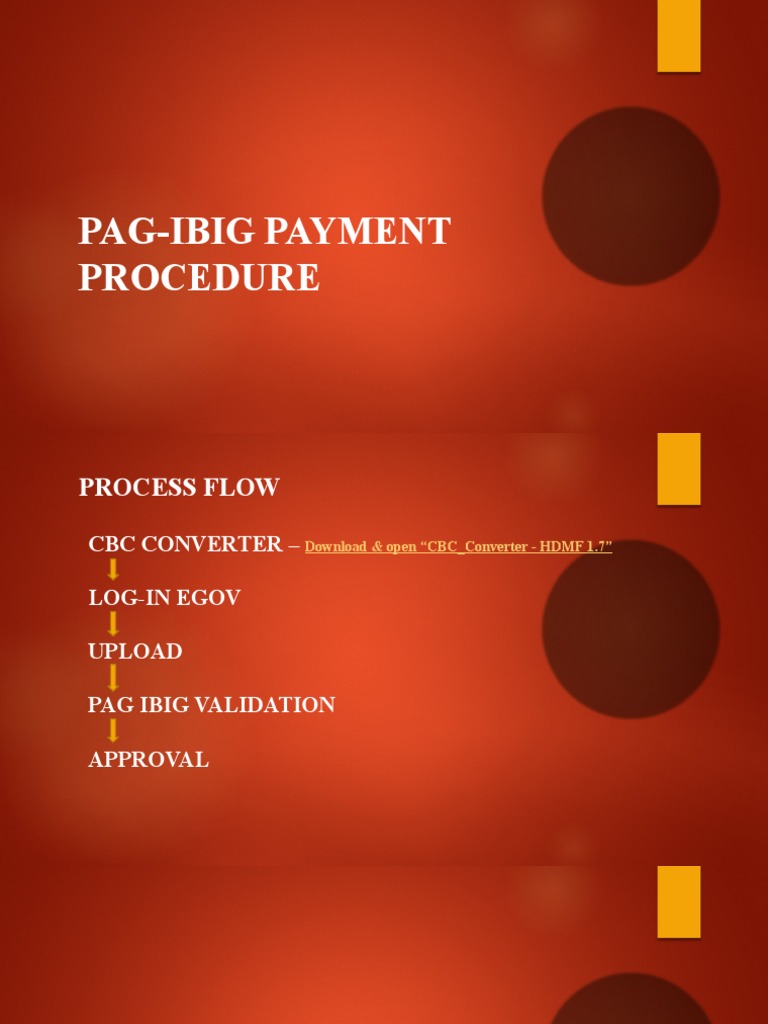 Pag-IBIG Payment Procedure Guide | PDF | Finance & Money Management