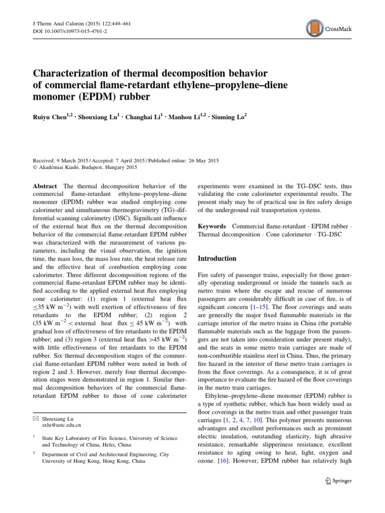 Characterization of Thermal Decomposition Behavior of Commercial Flame ...
